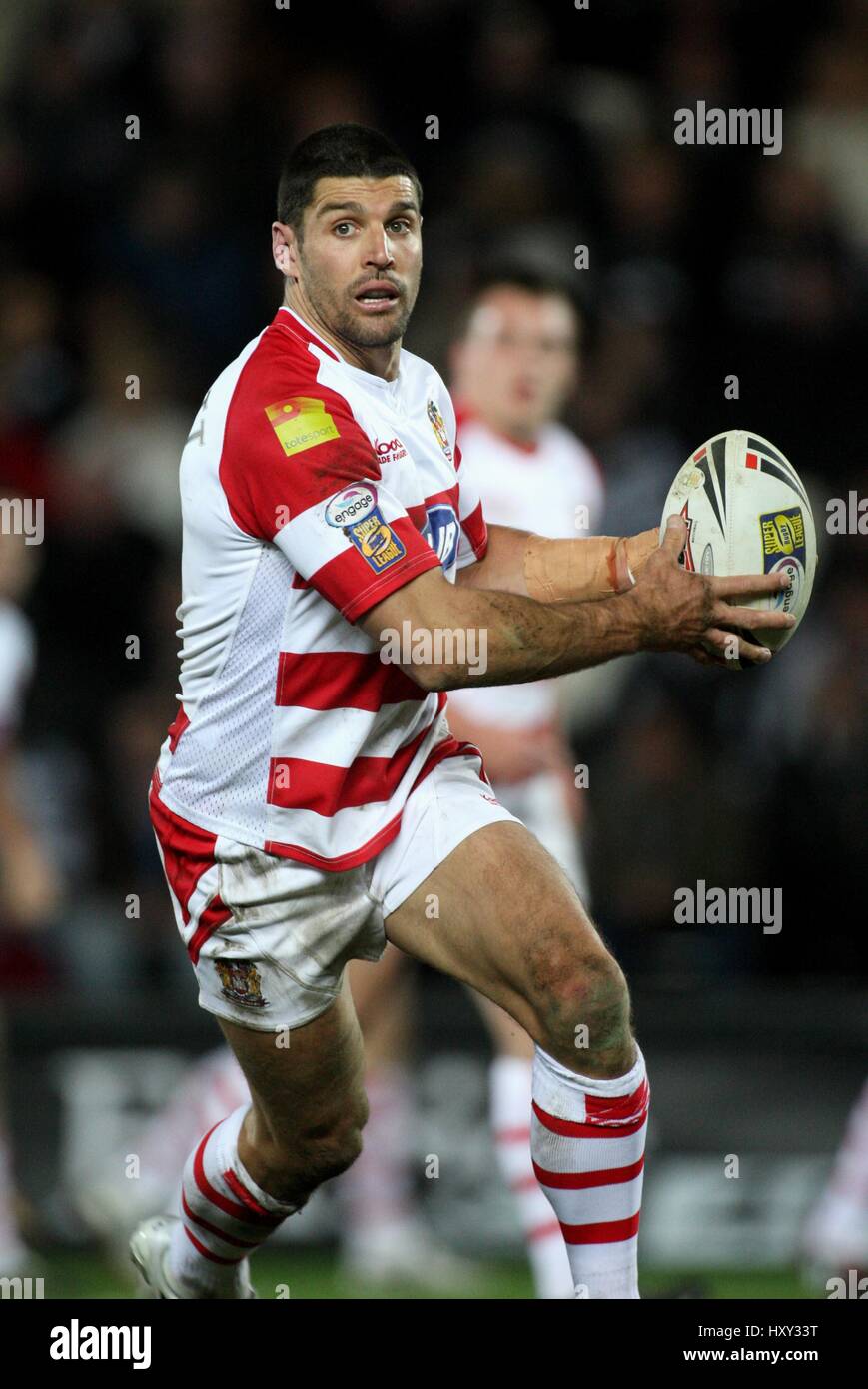 TRENT BARRETT WIGAN WARRIORS RLFC KC STADIUM HULL ENGLAND 22 February ...
