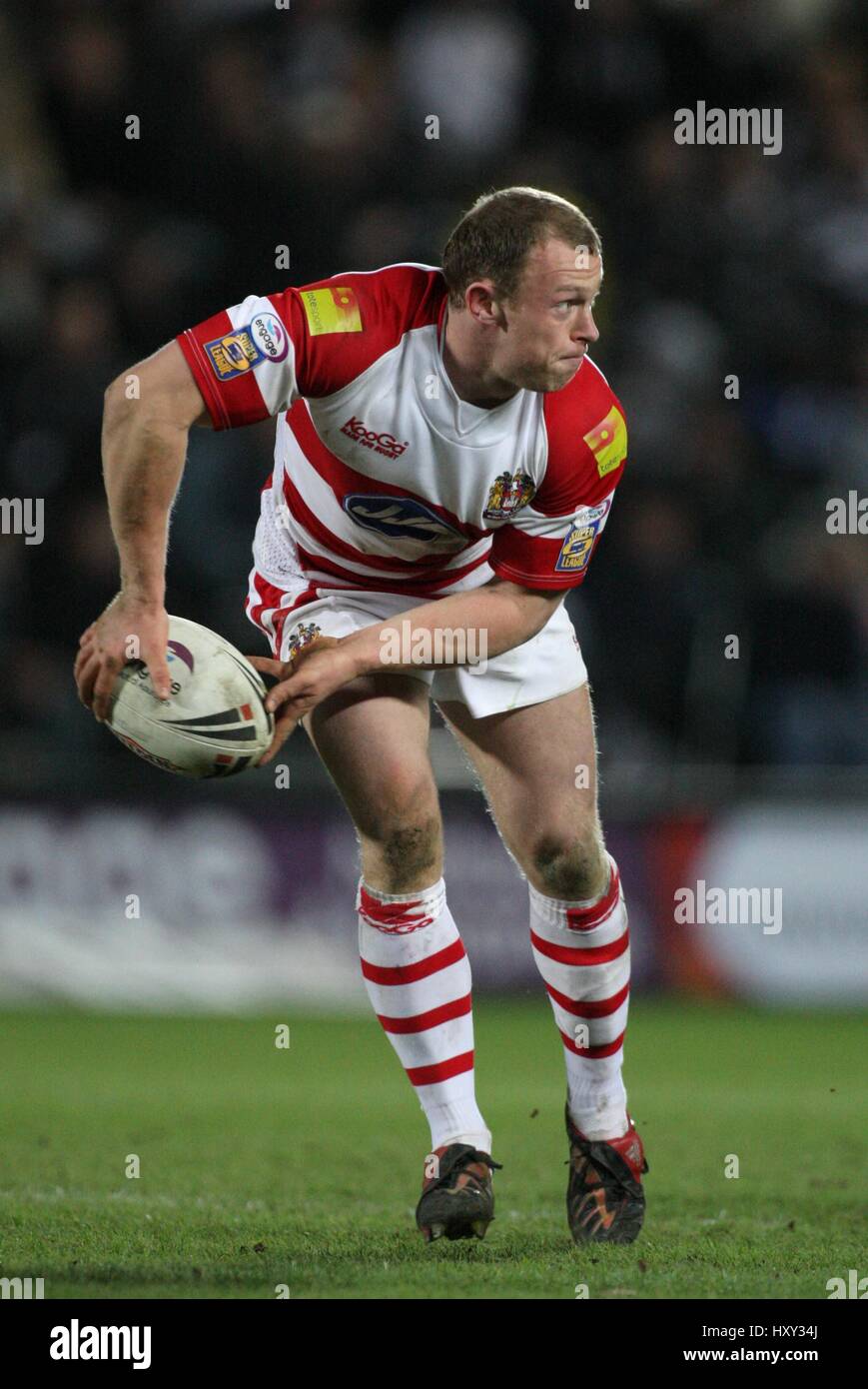 MICK HIGHAM WIGAN WARRIORS RLFC KC STADIUM HULL ENGLAND 22 February ...
