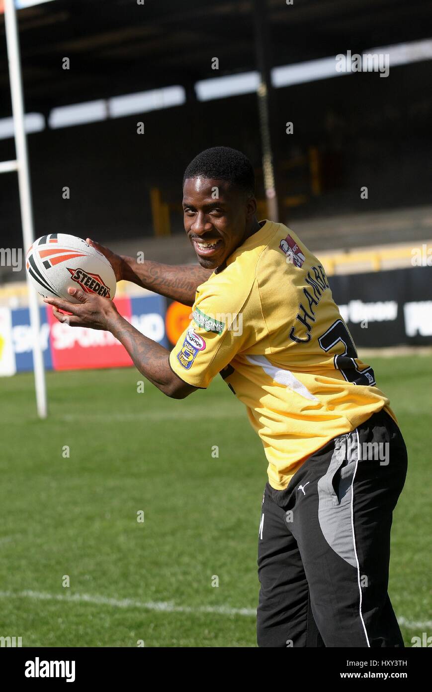 DWAIN CHAMBERS CASTLEFORD TIGERS RLFC THE JUNGLE STADIUM CASTLEFORD ...