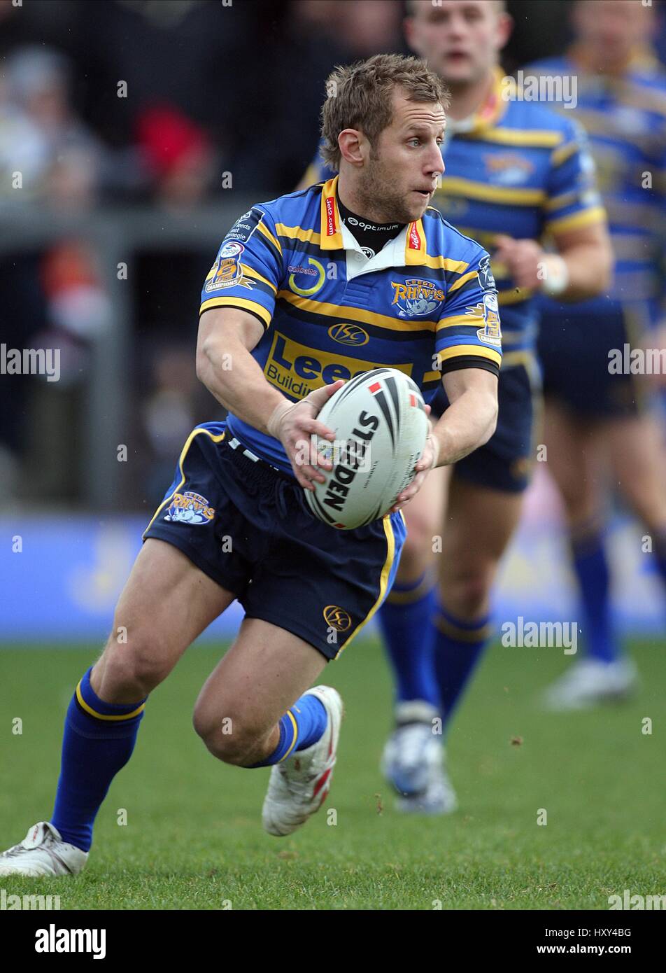 ROB BURROW LEEDS RHINOS RLFC HALLIWELL JONES STADIUM WARRINGTON ENGLAND ...