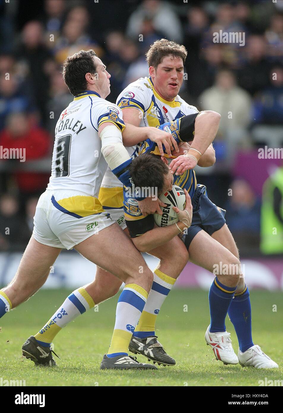 KEVIN SINFIELD & ADRIAN MORLEY WARRINGTON WOLVES V LEEDS RHIN HALLIWELL ...