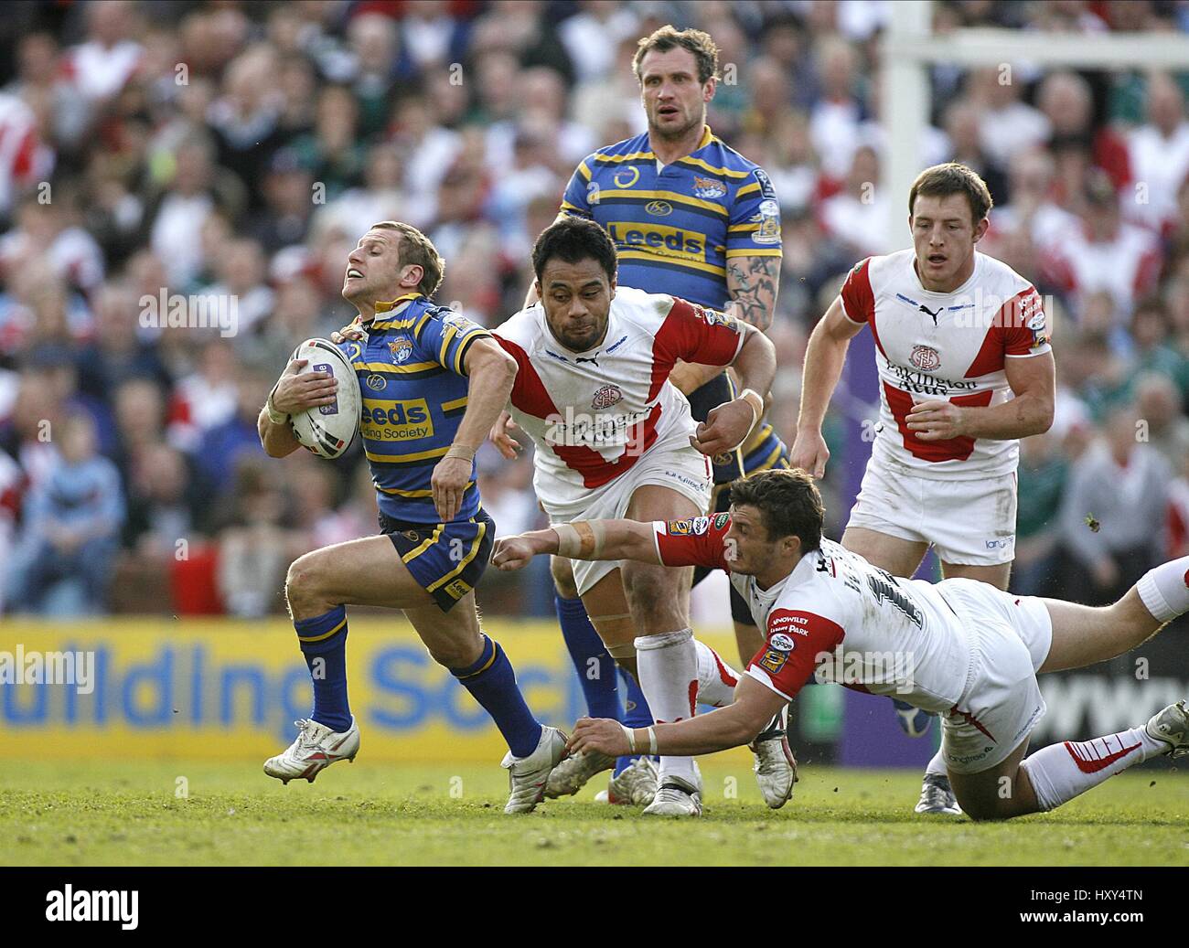 ROB BURROW BEATS JOHN WILKIN & LEEDS RHINOS V ST.HELENS RLFC HEADINGLEY ...
