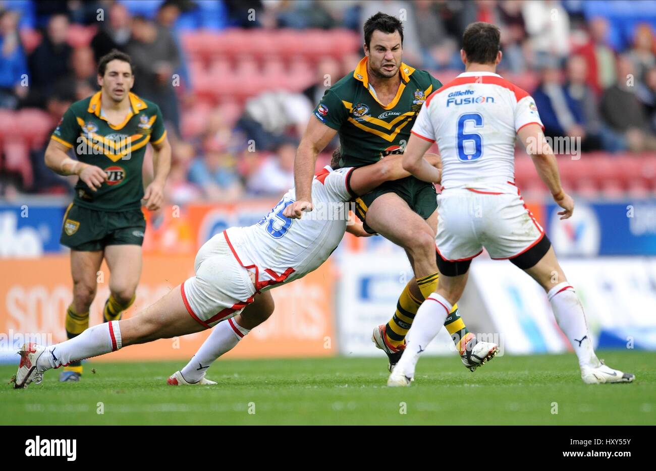 SAM BURGESS DAVID SHILLINGTON ENGLAND V AUSTRALIA DW STADIUM WIGAN ...