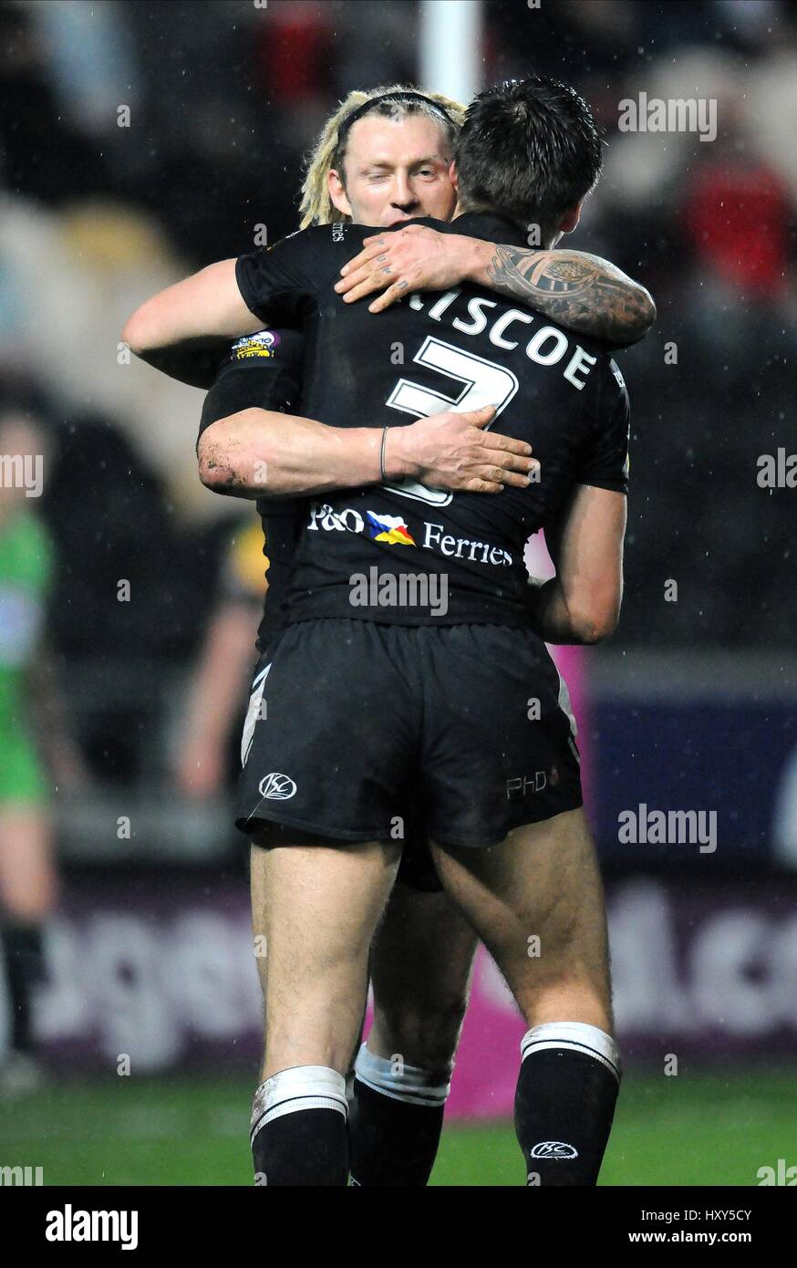 SEAN LONG CELEBRATES WIN WITH HULL V BRADFORD BULLS RL KC STADIUM HULL ...