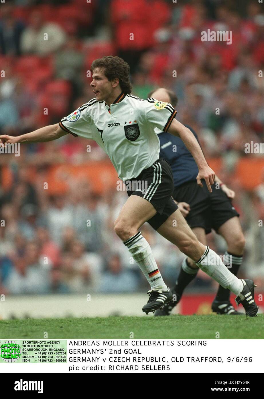 ANDREAS MOLLER GERMANY & BORUSSIA DORTMUND FC 13 June 1996 Stock Photo ...