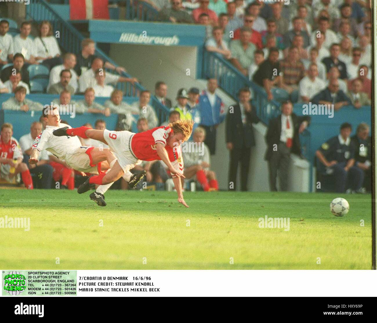MIKKEL BECK CROATIA V DENMARK 16 June 1996 Stock Photo - Alamy