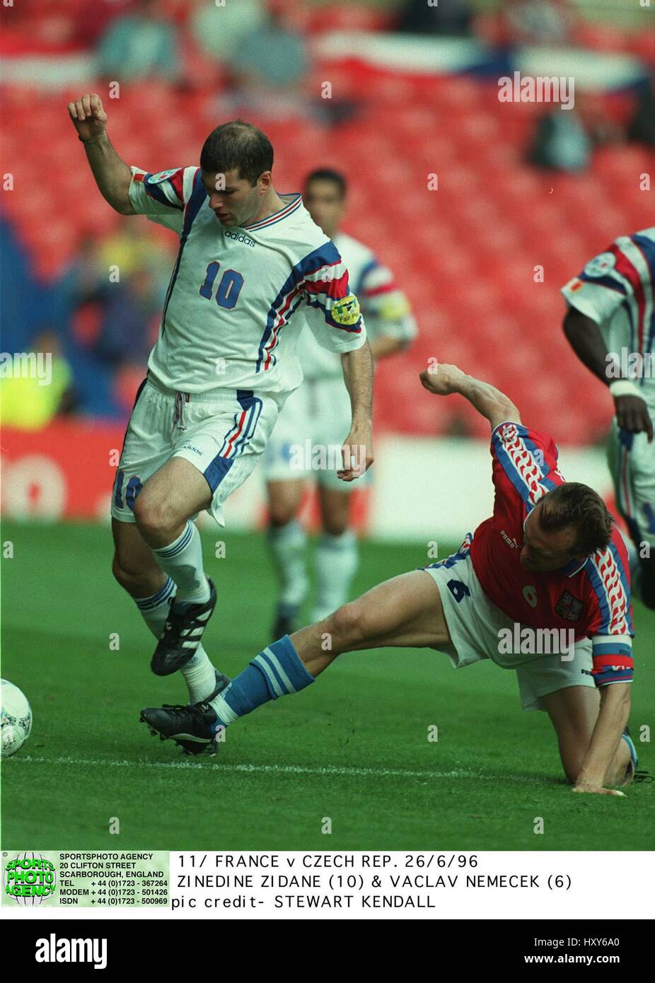 ZINEDINE ZIDANE & NEMECEK FRANCE V CZECH REPUBLIC 26 June 1996 Stock ...