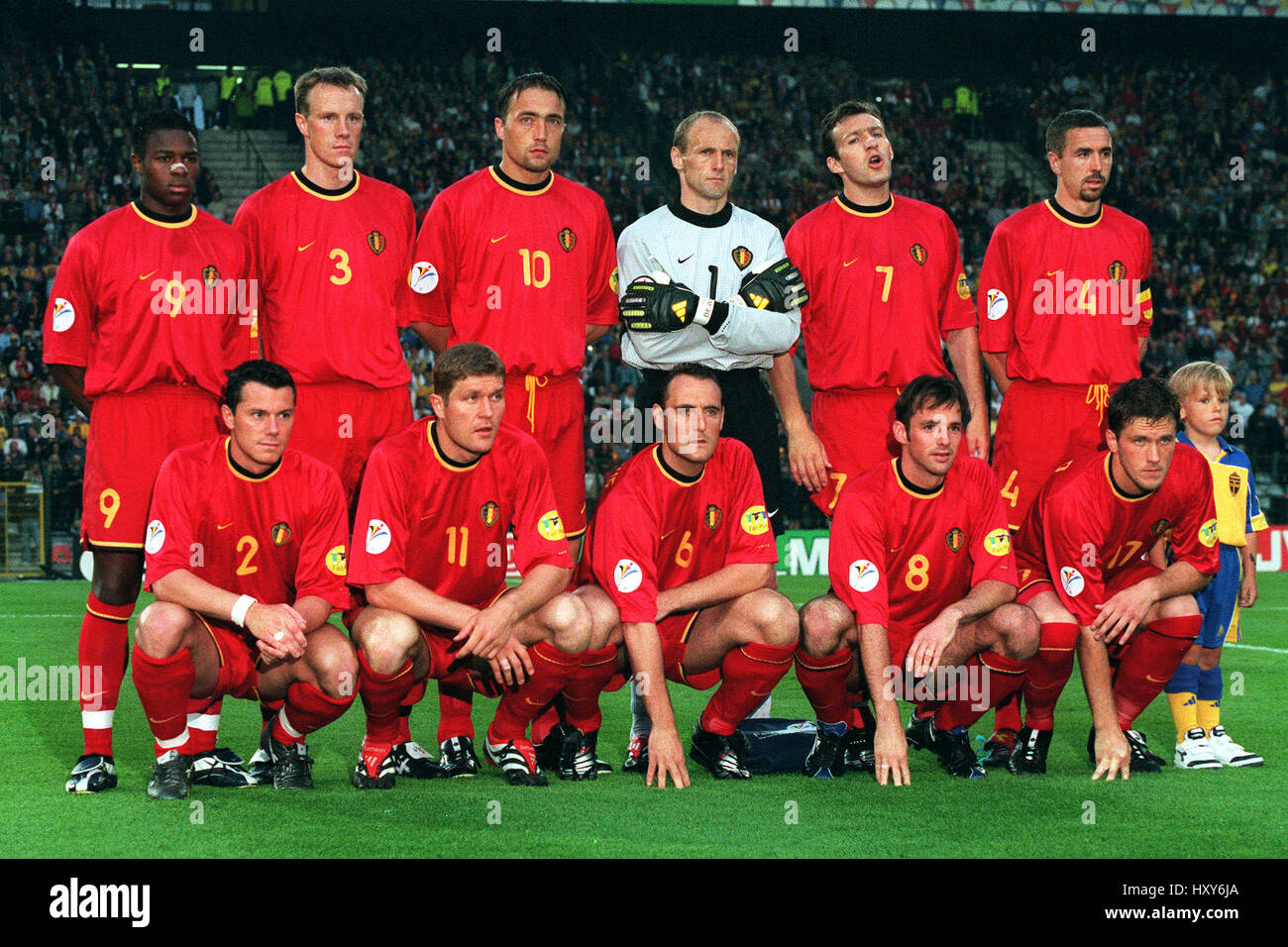 BELGIUM TEAM GROUP EURO 2000 10 June 2000 Stock Photo - Alamy
