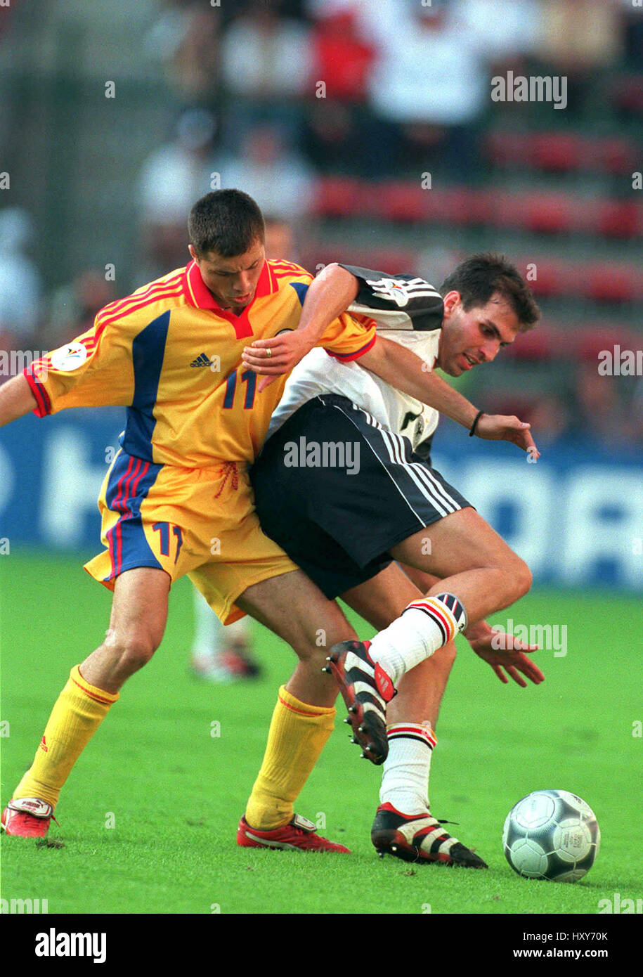 ADRIAN ILIE & MARKUS BABBEL GERMANY V ROMANIA 12 June 2000 Stock Photo ...