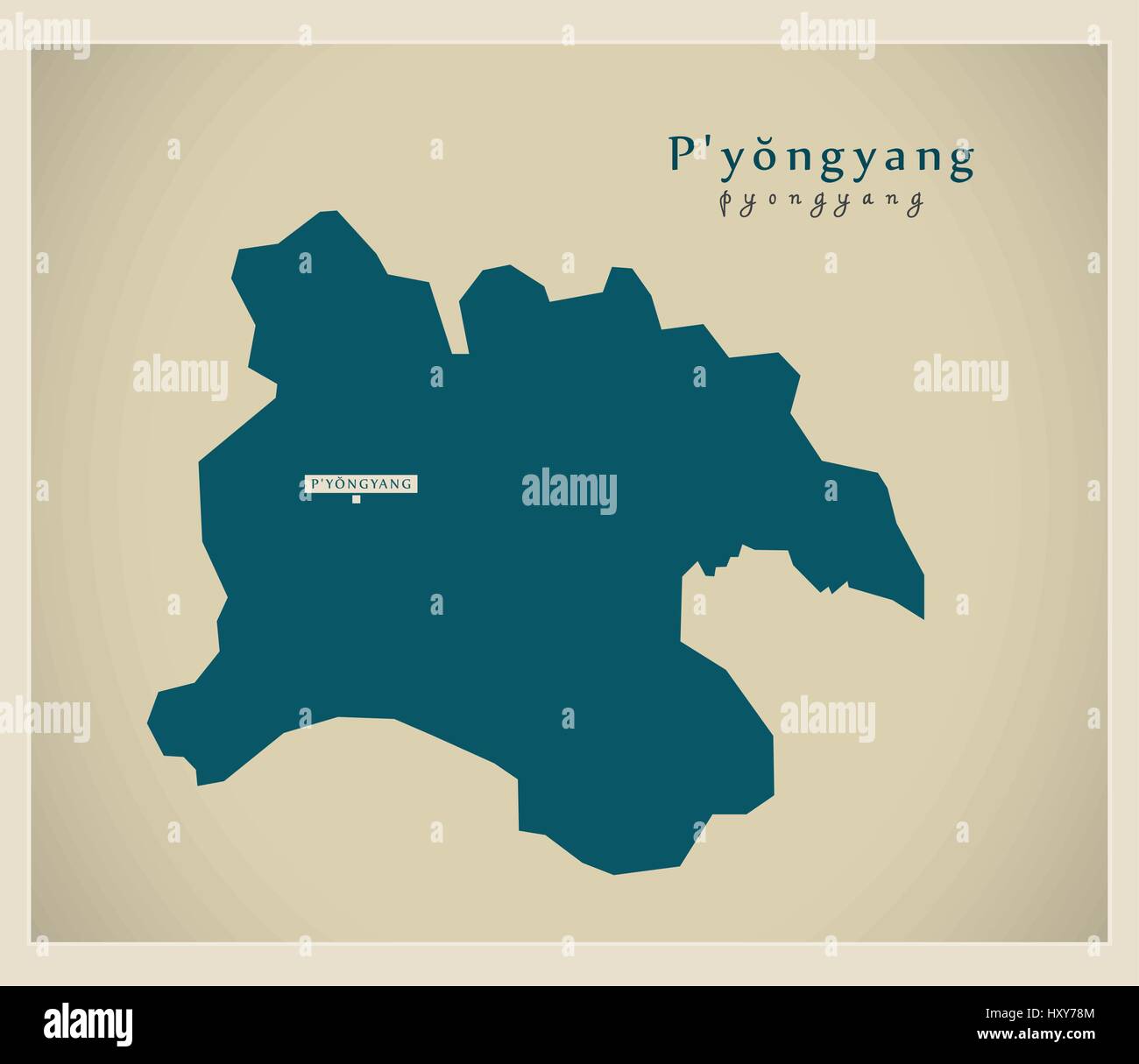 Modern Map - Pyongyang KP Stock Vector Image & Art - Alamy