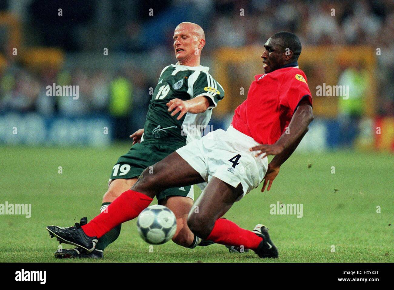 Sol campbell carsten jancker england hi-res stock photography and ...