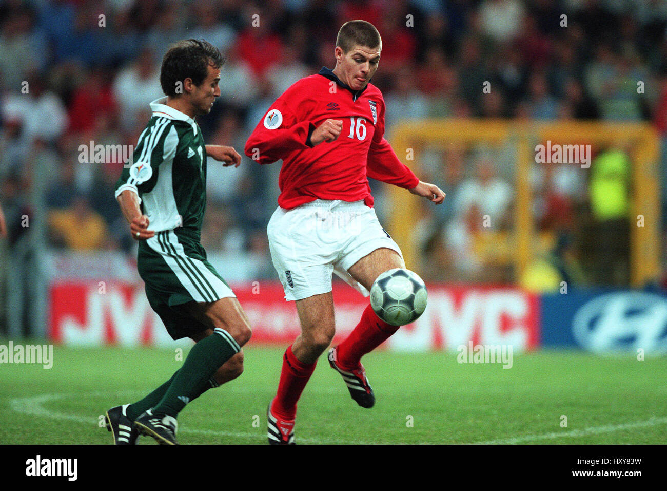 STEVEN GERRARD , MEHMET SCHOLL, ENGLAND V GERMANY, , 2000 Stock Photo ...