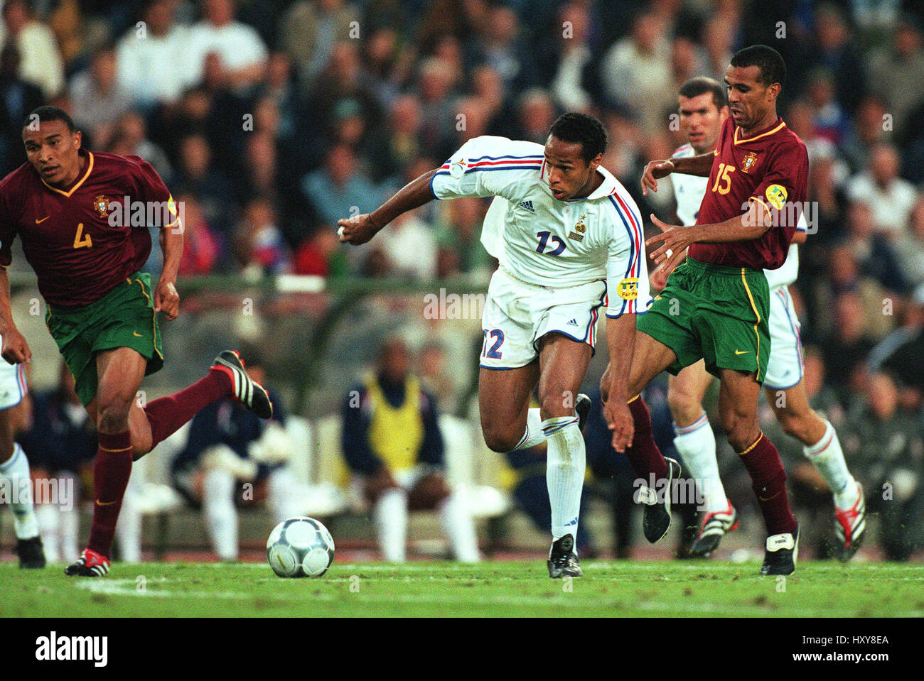 THIERRY HENRY & COSTINHA FRANCE V PORTUGAL EINDHOVEN EURO 2000 24 June ...