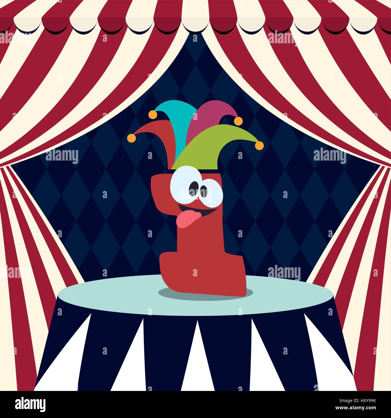 number one hat joker cheerful vector illustratiion eps 10 Stock Vector ...