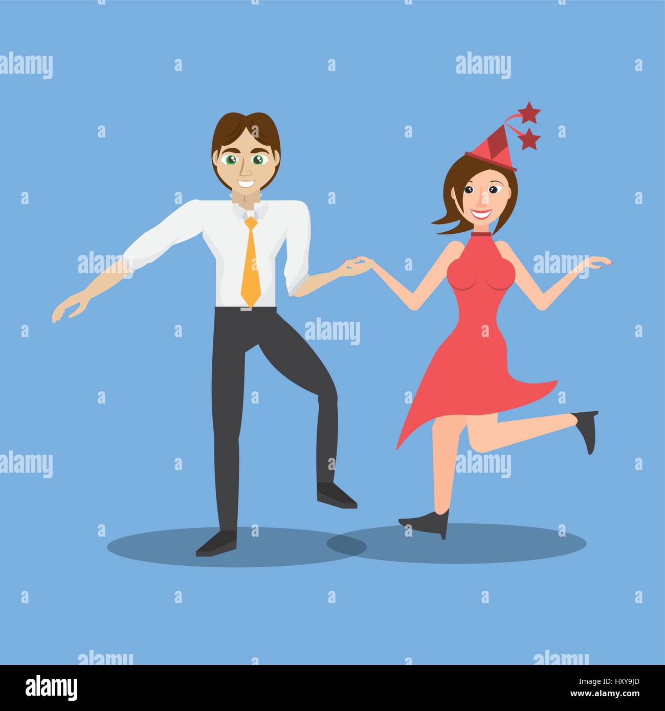 couple dancing together vector illustration eps 10 Stock Vector Image ...