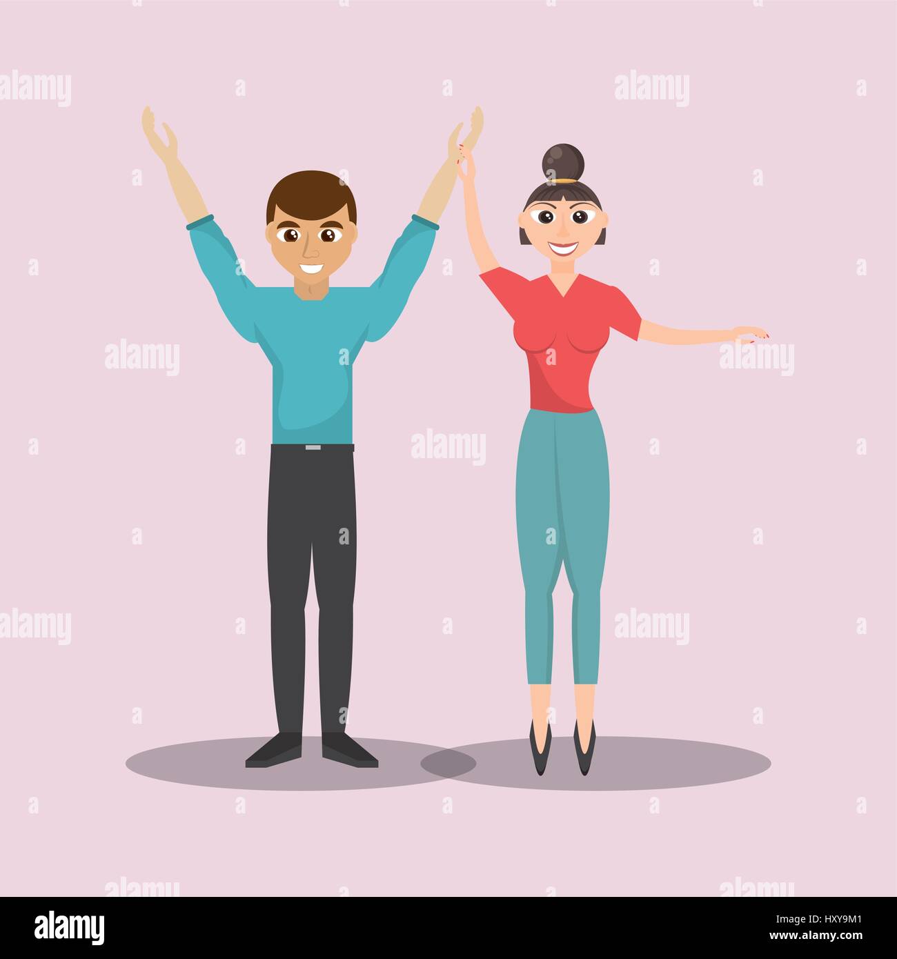 couple dancing together vector illustration eps 10 Stock Vector Image ...