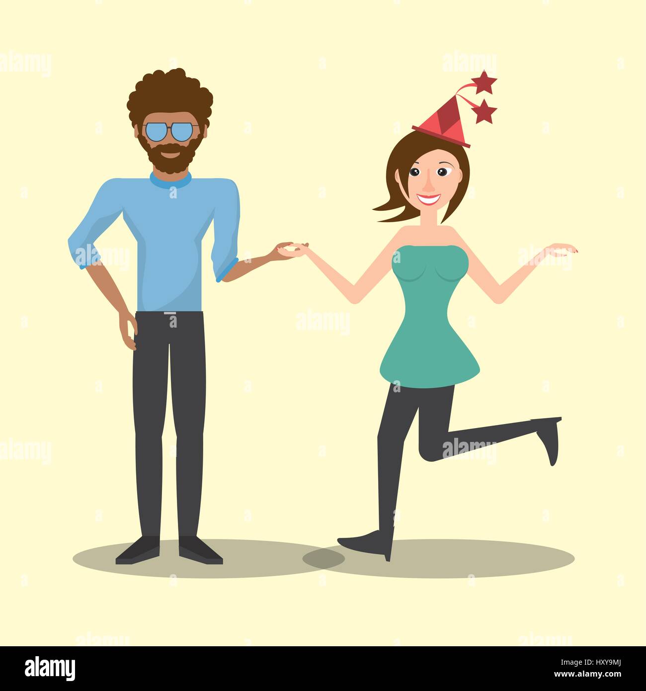 couple dancing together vector illustration eps 10 Stock Vector Image ...