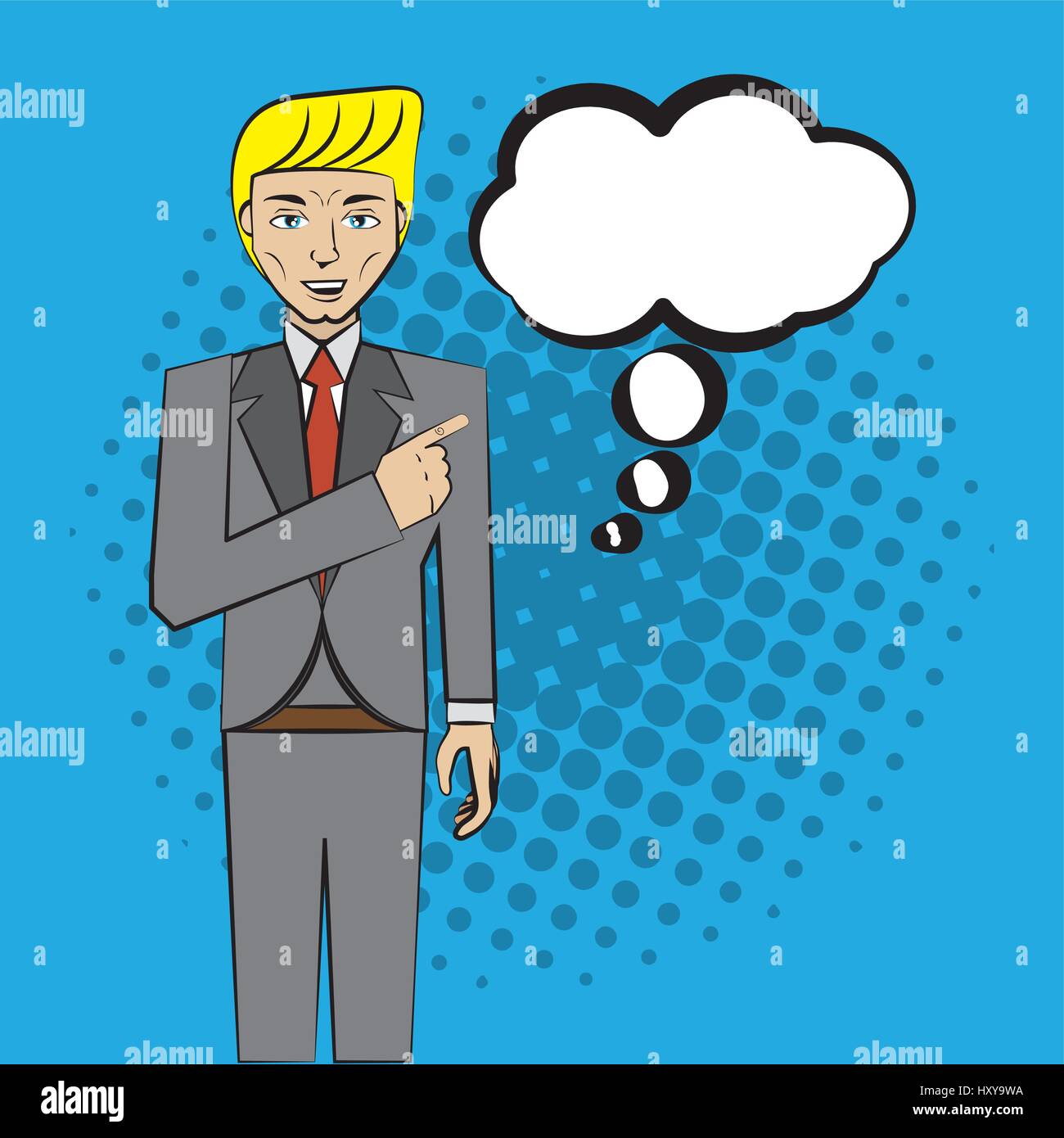 comic man pop art business speech vector illustration eps 10 Stock ...