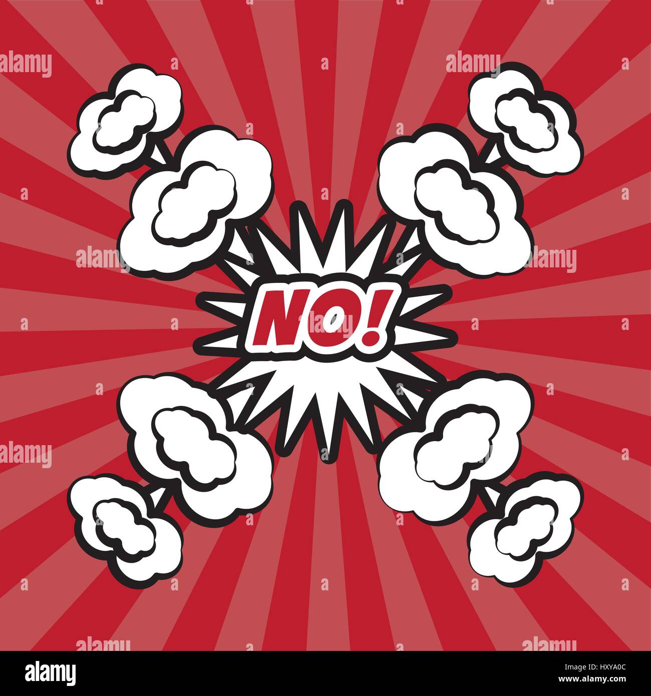 No Pop Art Comic Bubble Stock Vector Images - Alamy