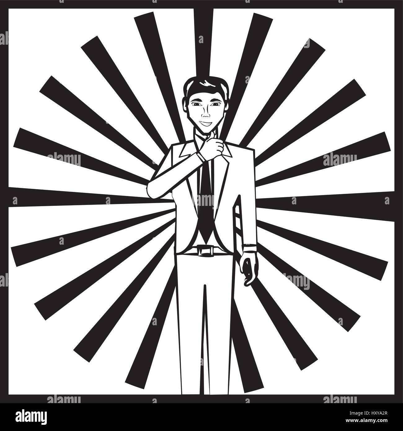 business man comic outline vector illustration eps 10 Stock Vector ...