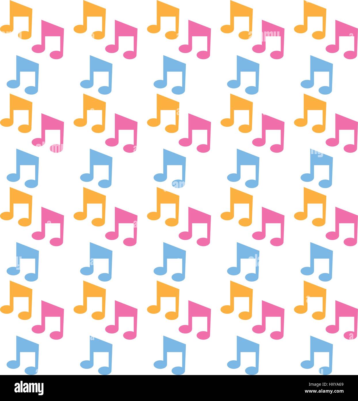 colored music notes seamless pattern vector illustration eps 10 Stock ...