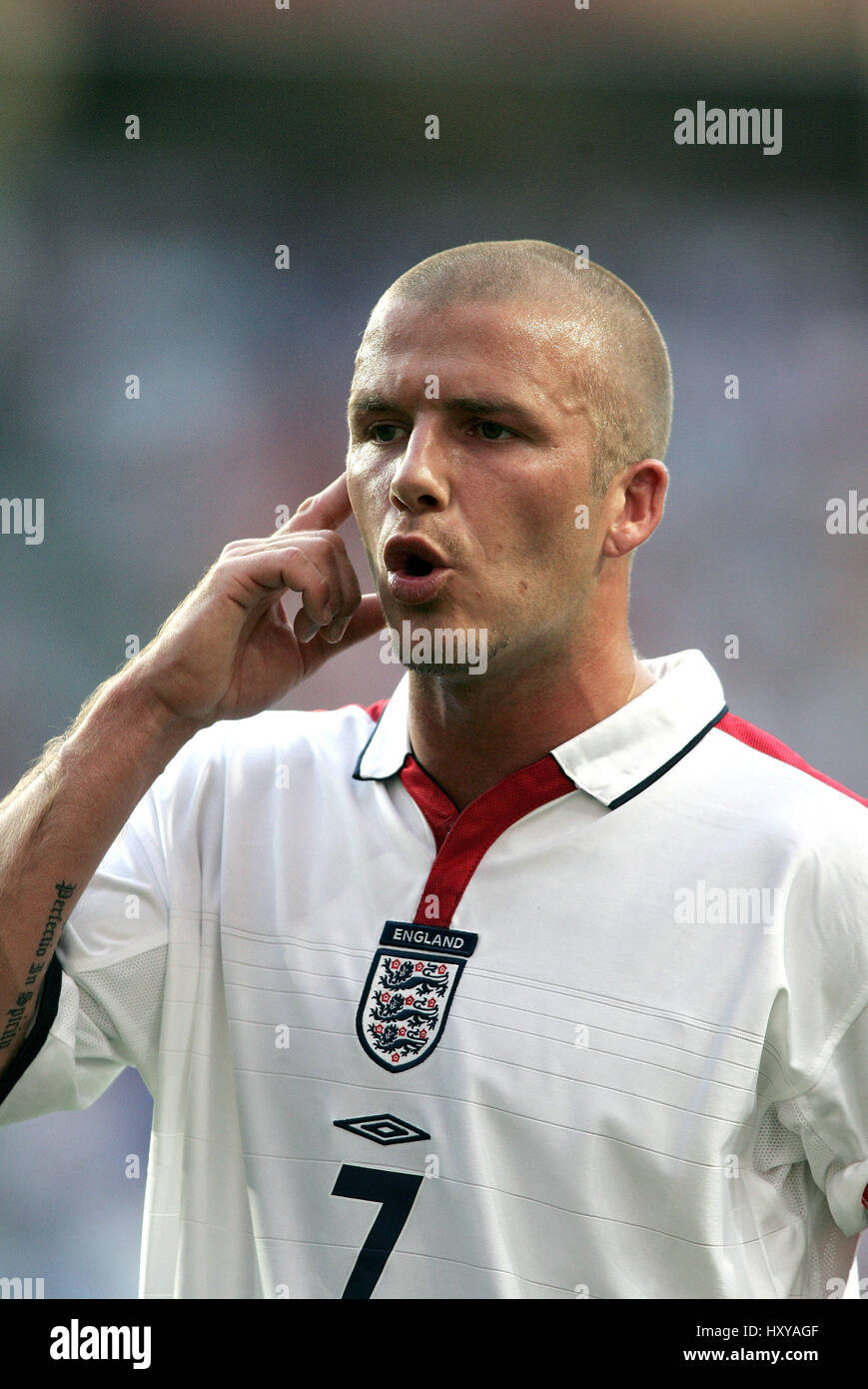 DAVID BECKHAM ENGLAND & REAL MADRID ESTADIO DA LUZ LISBON PORTUGAL 13 ...
