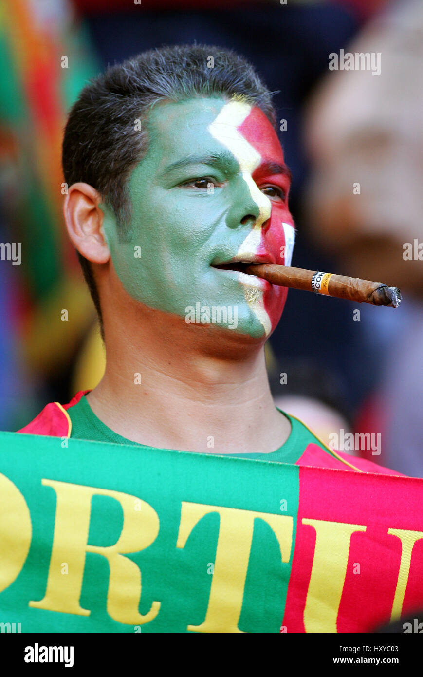 PORTUGAL FAN WITH CIGAR SPAIN V PORTUGAL JOSE ALVALADE STADIUM LISBON ...