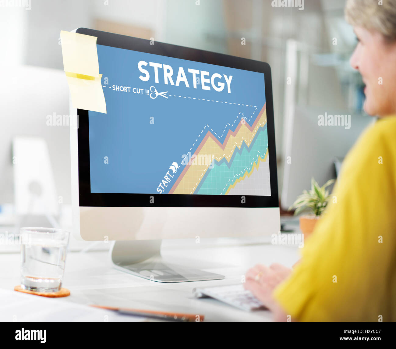 Achievement Strategy Graph Chart Icon Stock Photo - Alamy