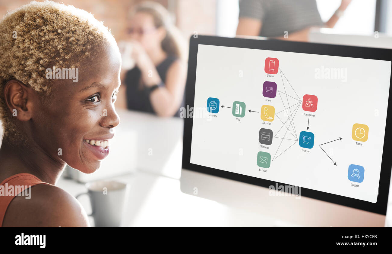 Analysis Model Flow Chart Icon Stock Photo - Alamy