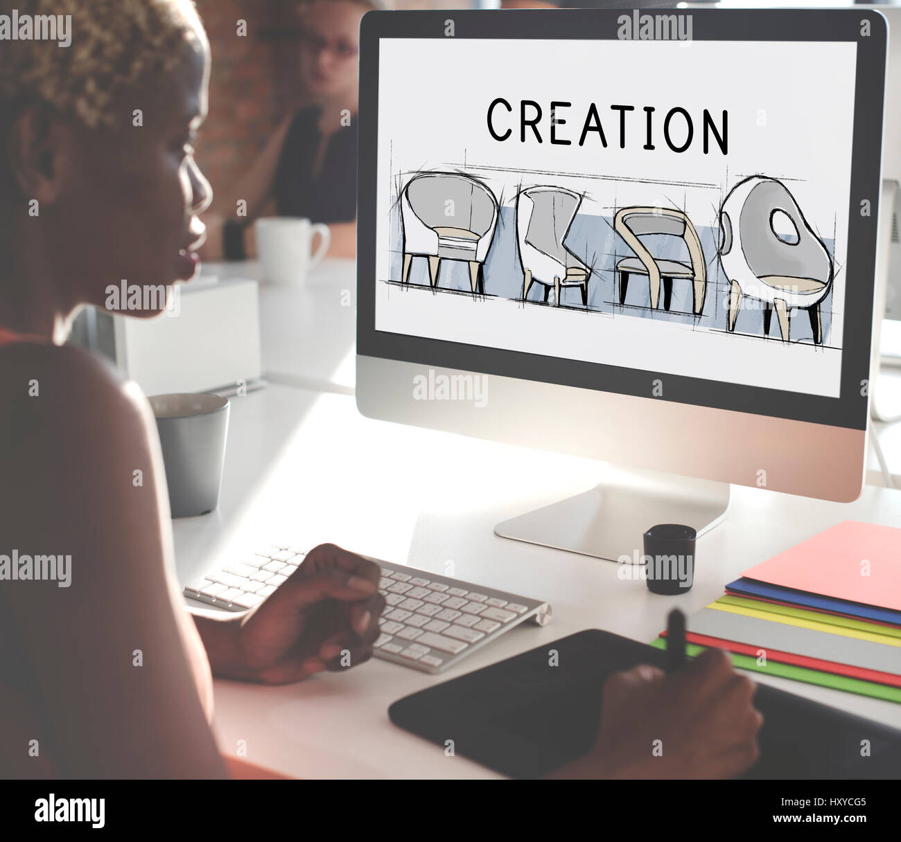 Ideas Creation Design Process Icon Stock Photo - Alamy