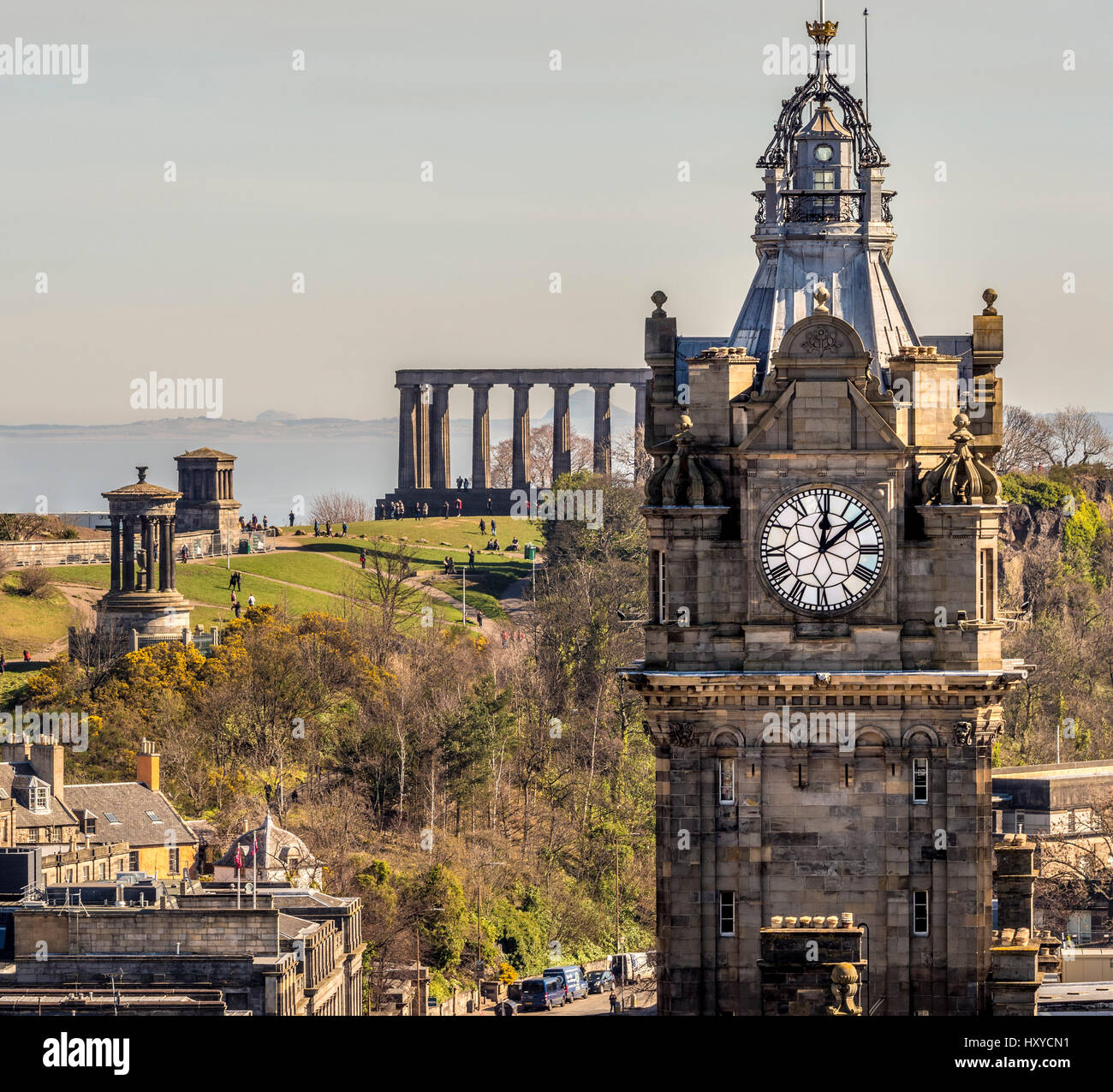 Aerial View Of Edinburgh City Centre High Resolution Stock Photography ...