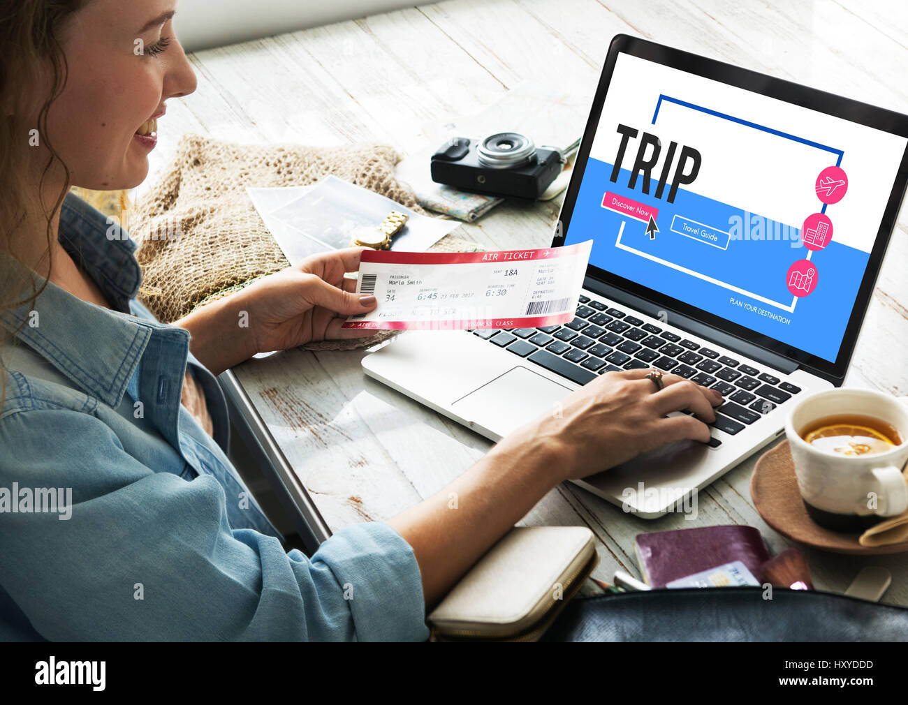 Online holiday reservation booking interface Stock Photo - Alamy