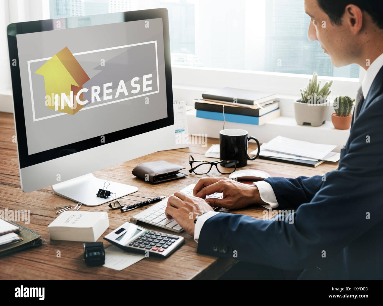 Arrow up Icon Success Increase Concept Stock Photo - Alamy
