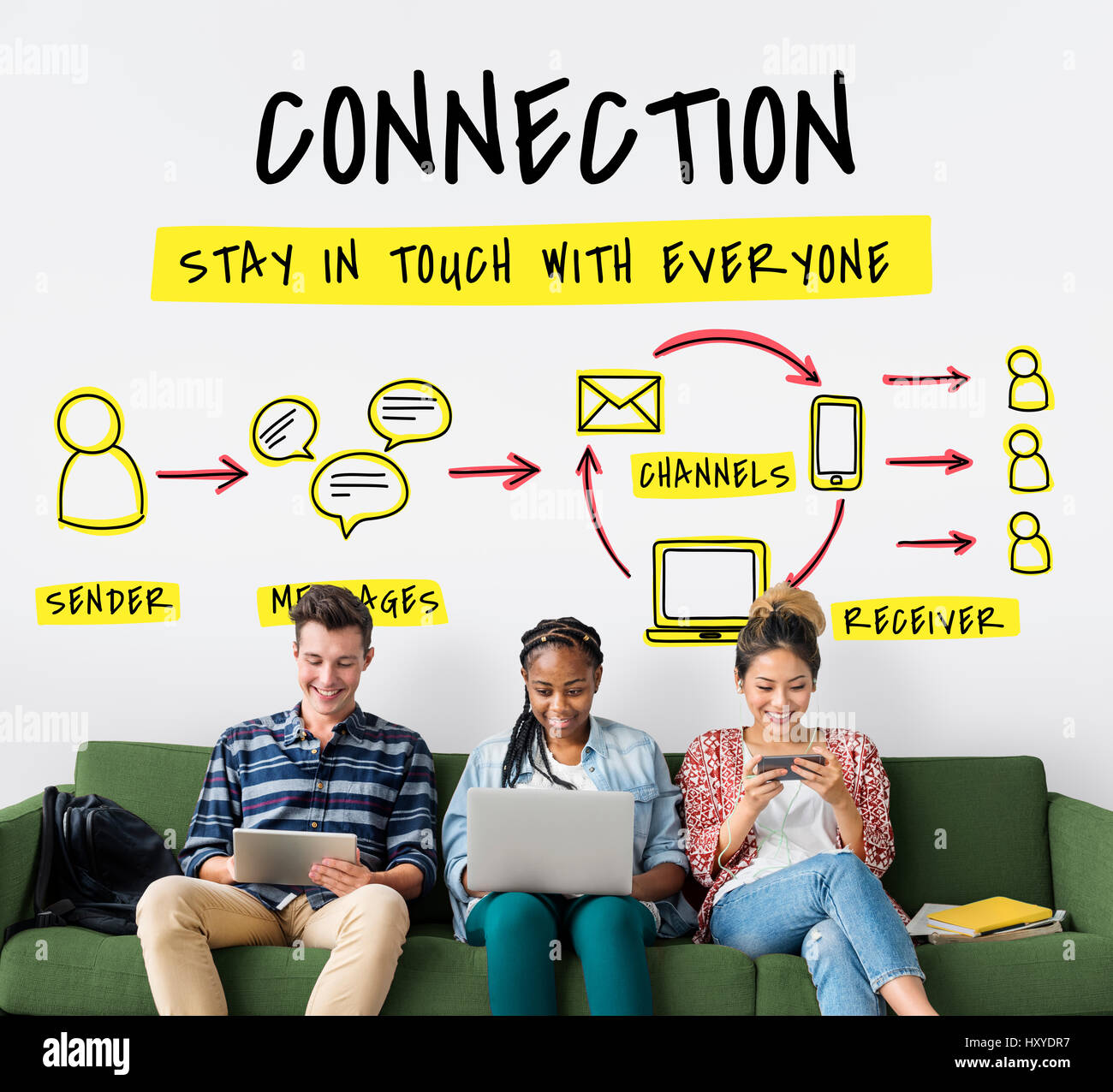 Connection Multimedia Digital Media Stock Photo - Alamy