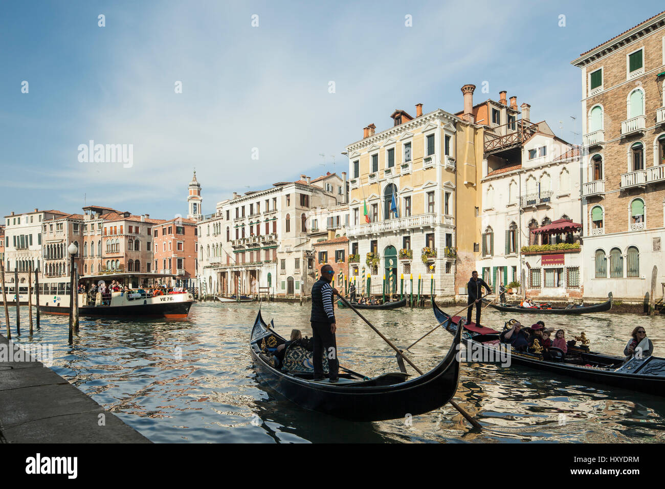 Spring afternoon on Grand Canal in Venice, Italy Stock Photo - Alamy