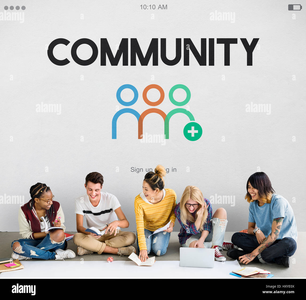 Community Cooperation Corporate People Graphic Word Stock Photo - Alamy
