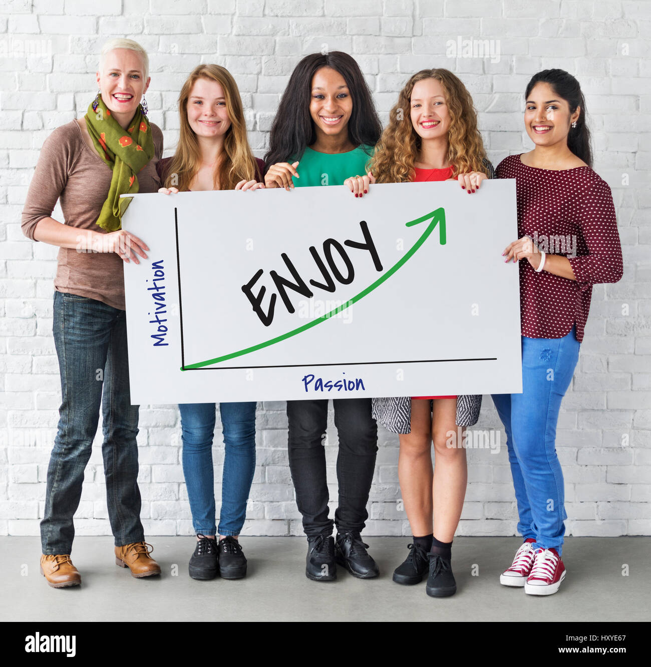 Enjoy Success Growth Graph Development Stock Photo - Alamy