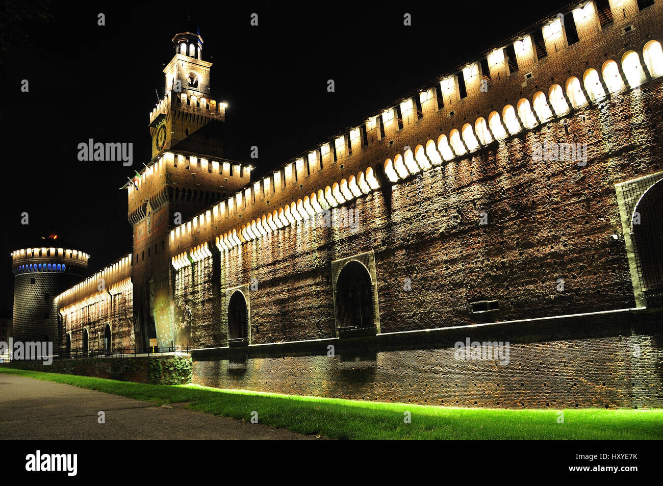 Milan Castello Sforzesco castle, Milano, Italy Stock Photo - Alamy