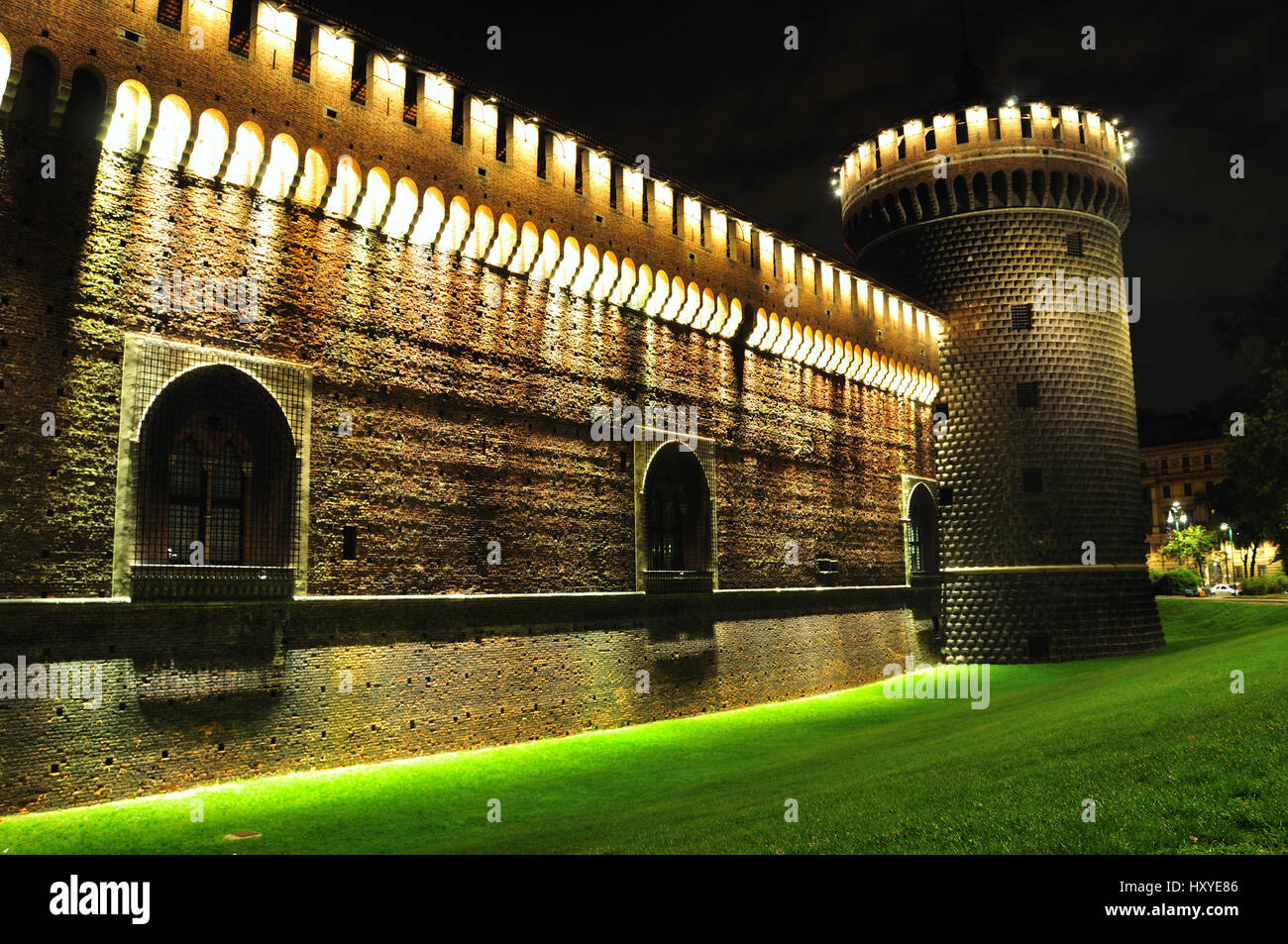 Milan Castello Sforzesco castle, Milano, Italy Stock Photo - Alamy