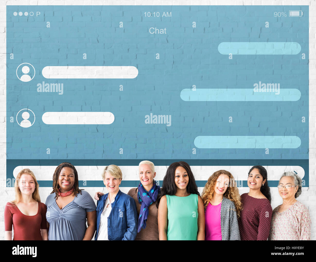Blank Chat Mock Up Concept Stock Photo - Alamy