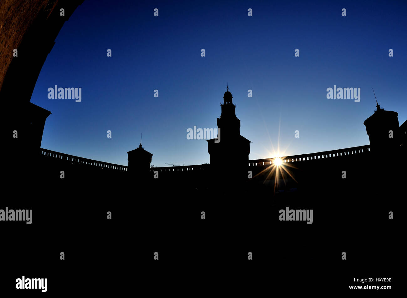 Milan Castello Sforzesco castle, Milano, Italy Stock Photo - Alamy