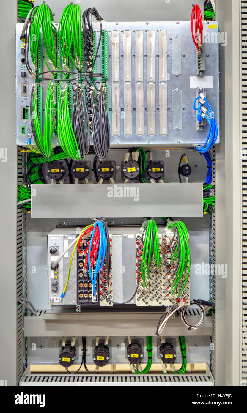 Industrial electrical panel with electronic devices for relay ...