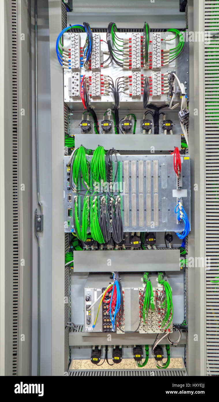 Industrial electrical panel with electronic devices for relay ...