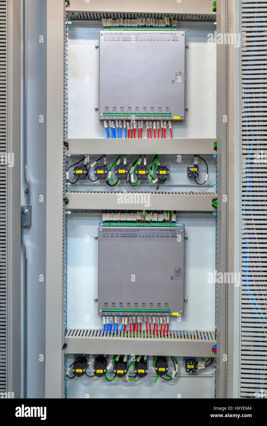 Industrial electrical panel with electronic devices for relay ...