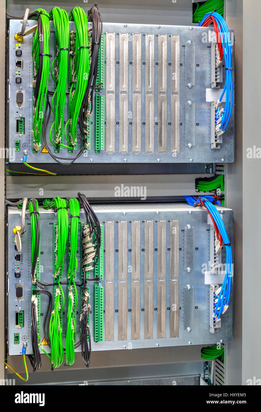 Industrial electrical panel with electronic devices for relay ...