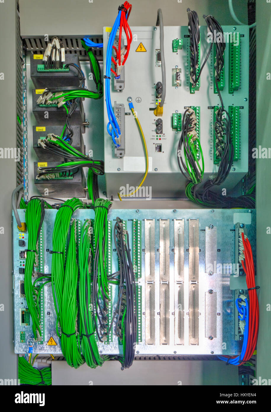 Industrial electrical panel with electronic devices for relay ...