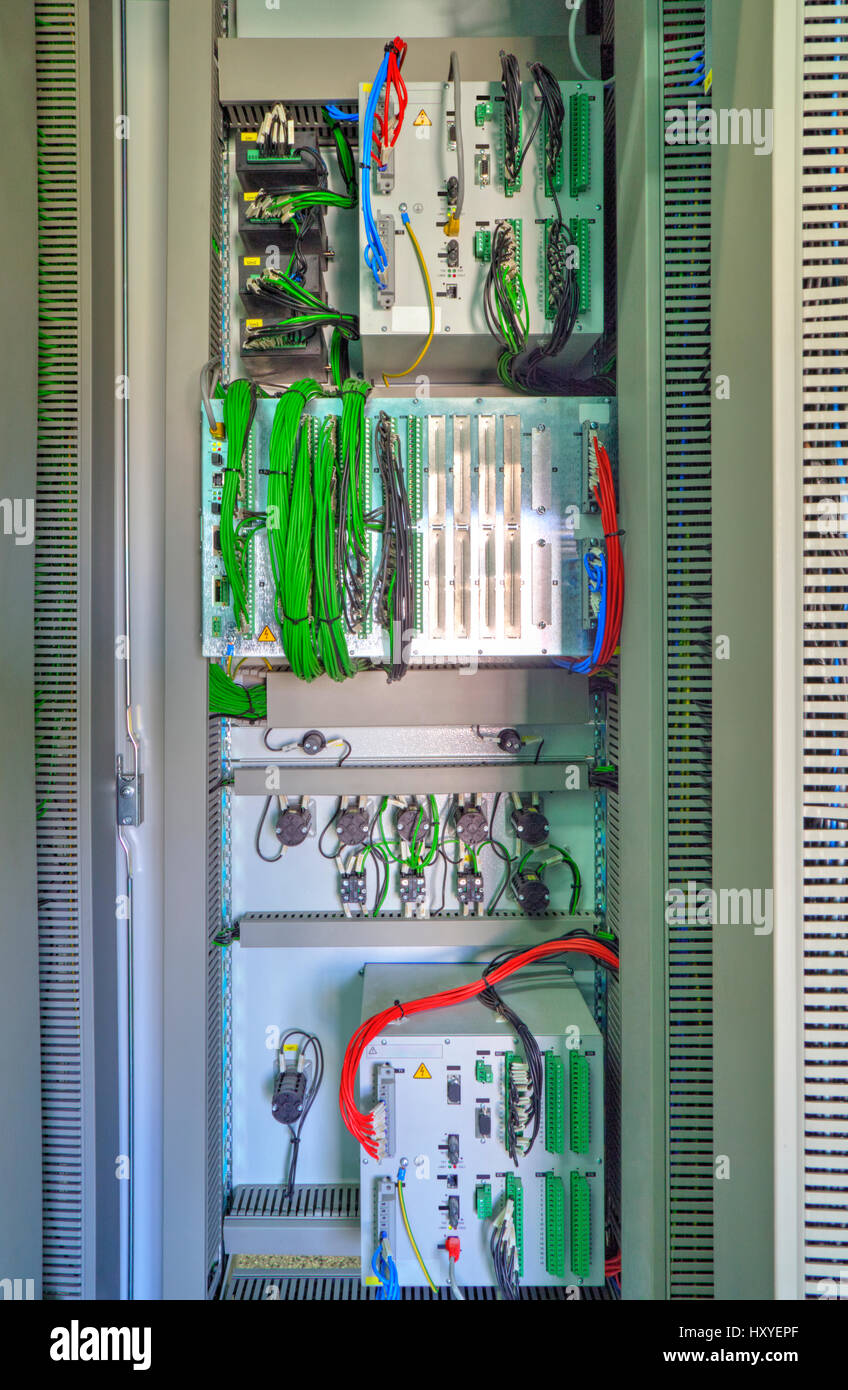 Industrial electrical panel with electronic devices for relay ...