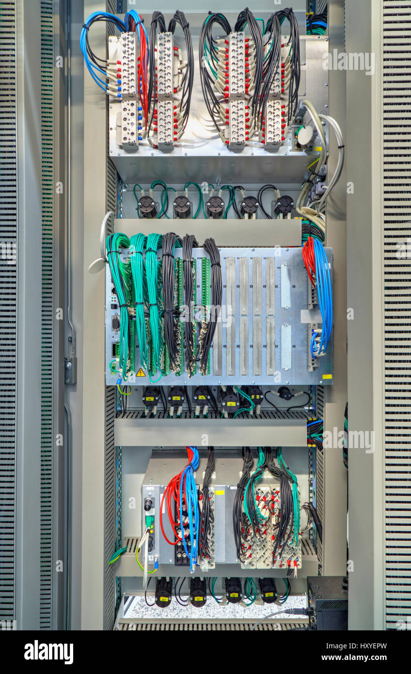 Industrial electrical panel with electronic devices for relay ...