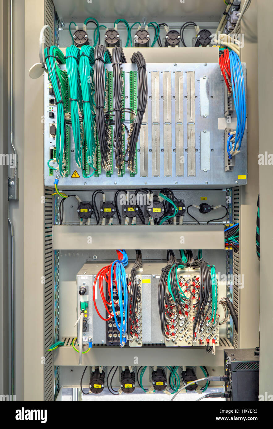 Industrial electrical panel with electronic devices for relay ...