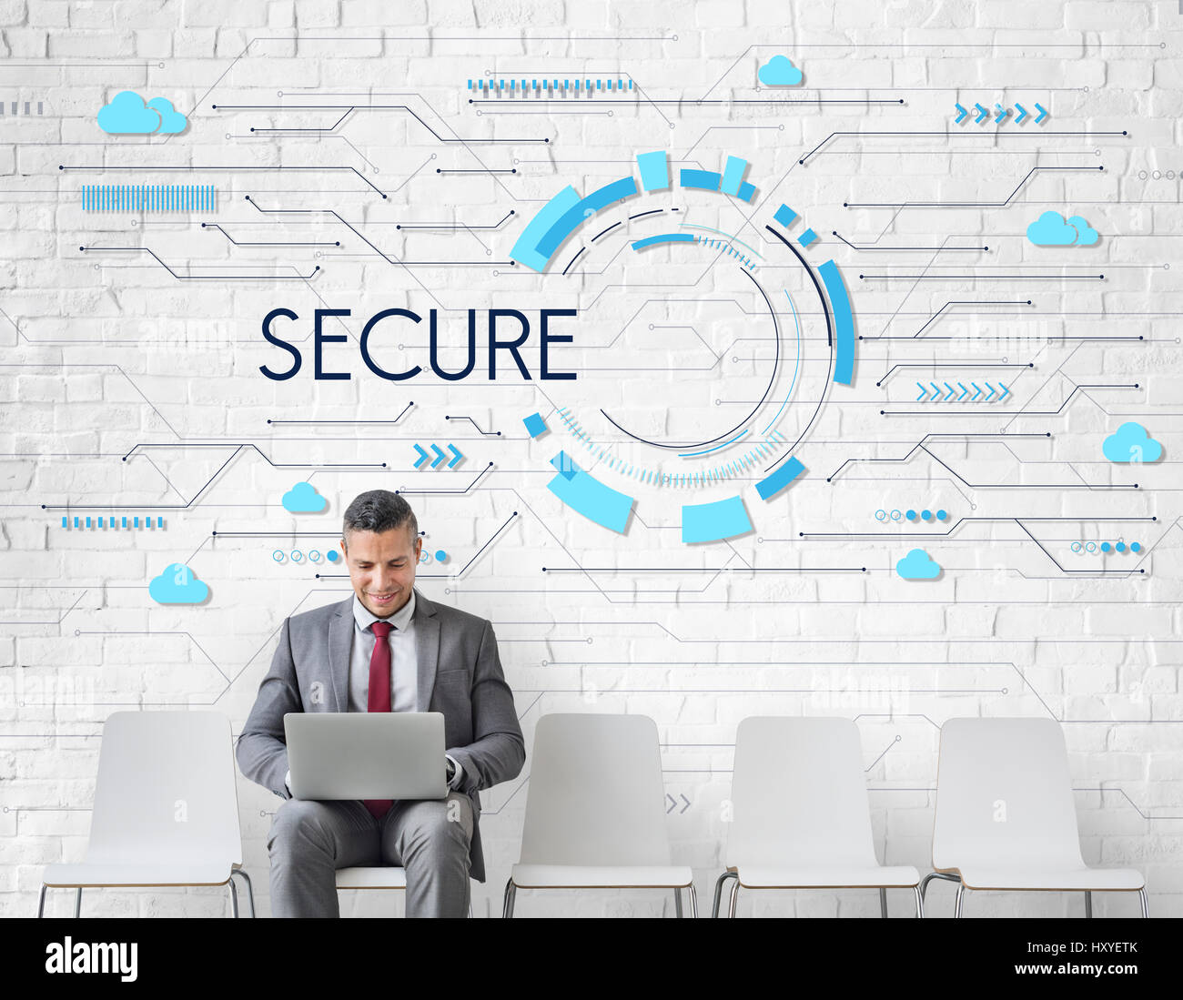 Community Cloud Storage Sync Secure Stock Photo - Alamy